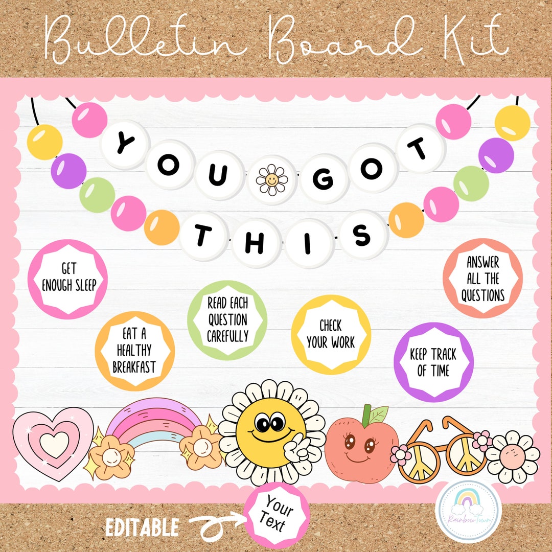 Testing Motivation Bulletin Board Test Prep Tips Bulletin Board Kit ...