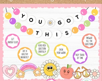 Groovy Testing Motivation Bulletin Board Test Prep Tips Bulletin Board ...