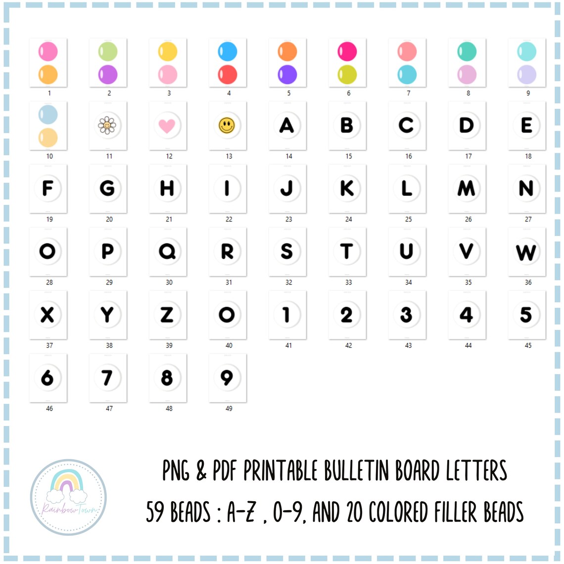 Friendship Bracelet Bulletin Board Kit Alphabet Beads Classroom ...