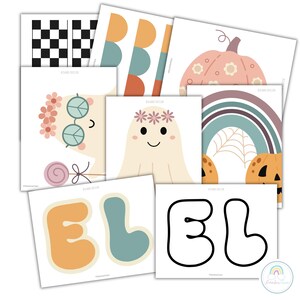 Retro Halloween Bulletin Board Kit or Door Decor | Cute Ghost Classroom ...