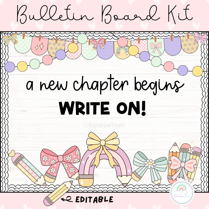 Pencils Back to School Bulletin Board Kit Christian Classroom Decor ...