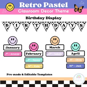 Retro Classroom Decor Bundle Classroom Theme Groovy Bright Classroom ...