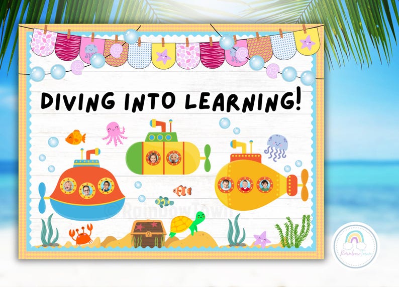 Under the Sea Bulletin Board Kit: Dive Into Learning (printable PDF) - Etsy