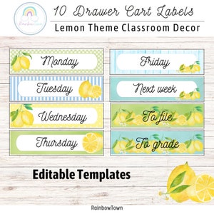 Lemon Classroom Decor Bundle: Modern Farmhouse Theme (printable) - Etsy