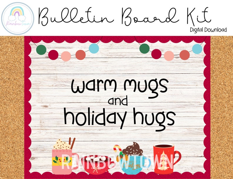 Hot Cocoa - Christmas - December Bulletin Board - Classroom Decor ...