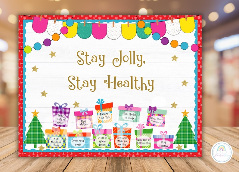Christmas Healthy Habits Bulletin Board Kit Holiday Classroom ...