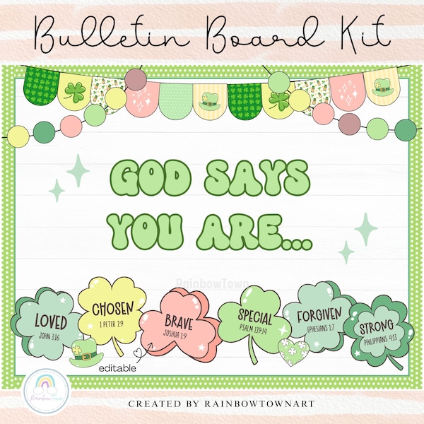Religious St. Patrick's Day Bulletin Board Ideas - Etsy