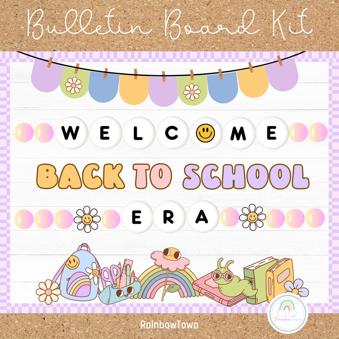 Back to School Bulletin Board Groovy Classroom Decorations Printable - Etsy