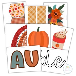 Fall Leaves Bulletin Board Kit Autumn Classroom Decorations Printable ...