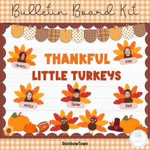 Thanksgiving Bulletin Board Kit Turkey Autumn Classroom Door ...