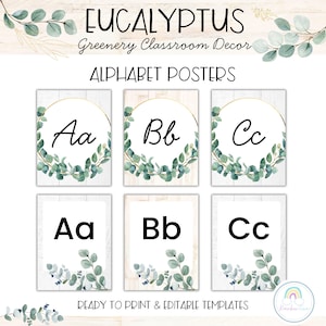 Eucalyptus Classroom Decor Bundle Botanical Classroom Theme Printable ...