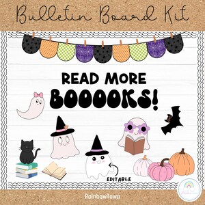 Read More Books Halloween Bulletin Board Cute Ghost Classroom Decor - Etsy