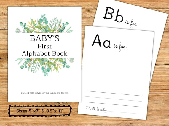 Baby's First Alphabet Book Baby Shower ABC Book First - Etsy