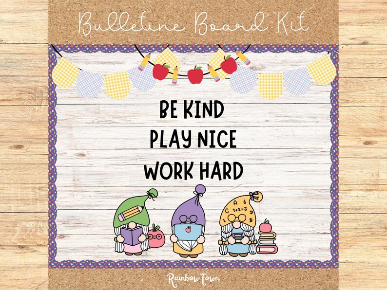 Welcome Back to School Gnomes Bulletin Board Kit Classroom Door Decor ...