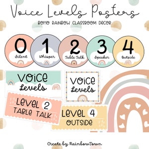 Boho Rainbow Classroom Decor Bundle Neutral Calm Classroom Decorations ...