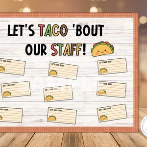 Taco Staff Shout Out Bulletin Board Kit (printable PDF) - Etsy
