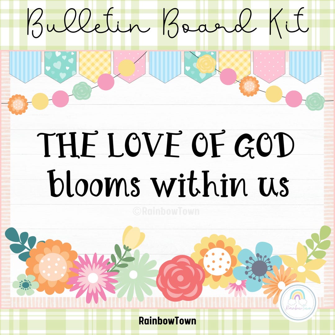 Spring Bulletin Board Kit Love of God Christian Classroom Decor ...