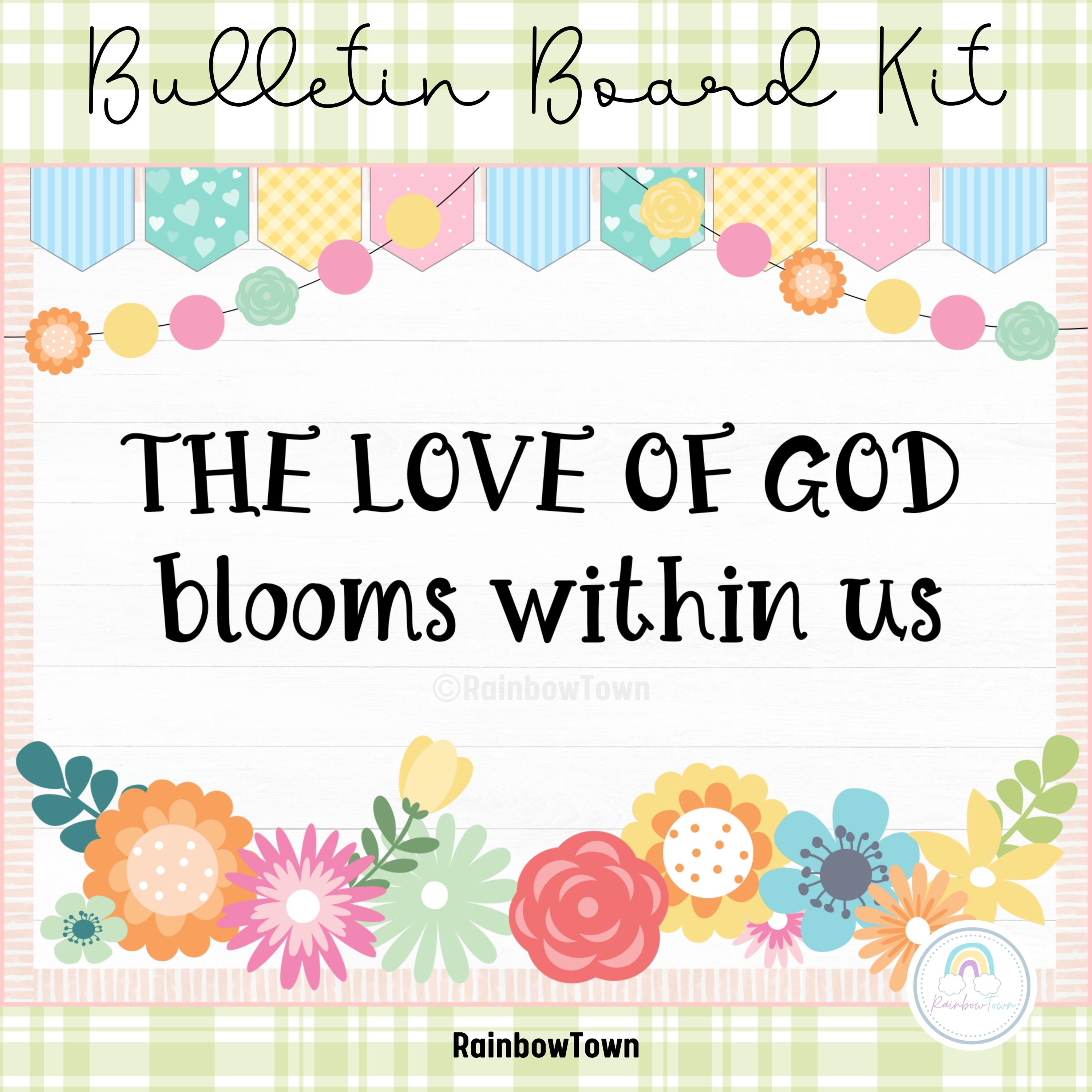 Spring Bulletin Board Kit Love of God Christian Classroom Decor ...