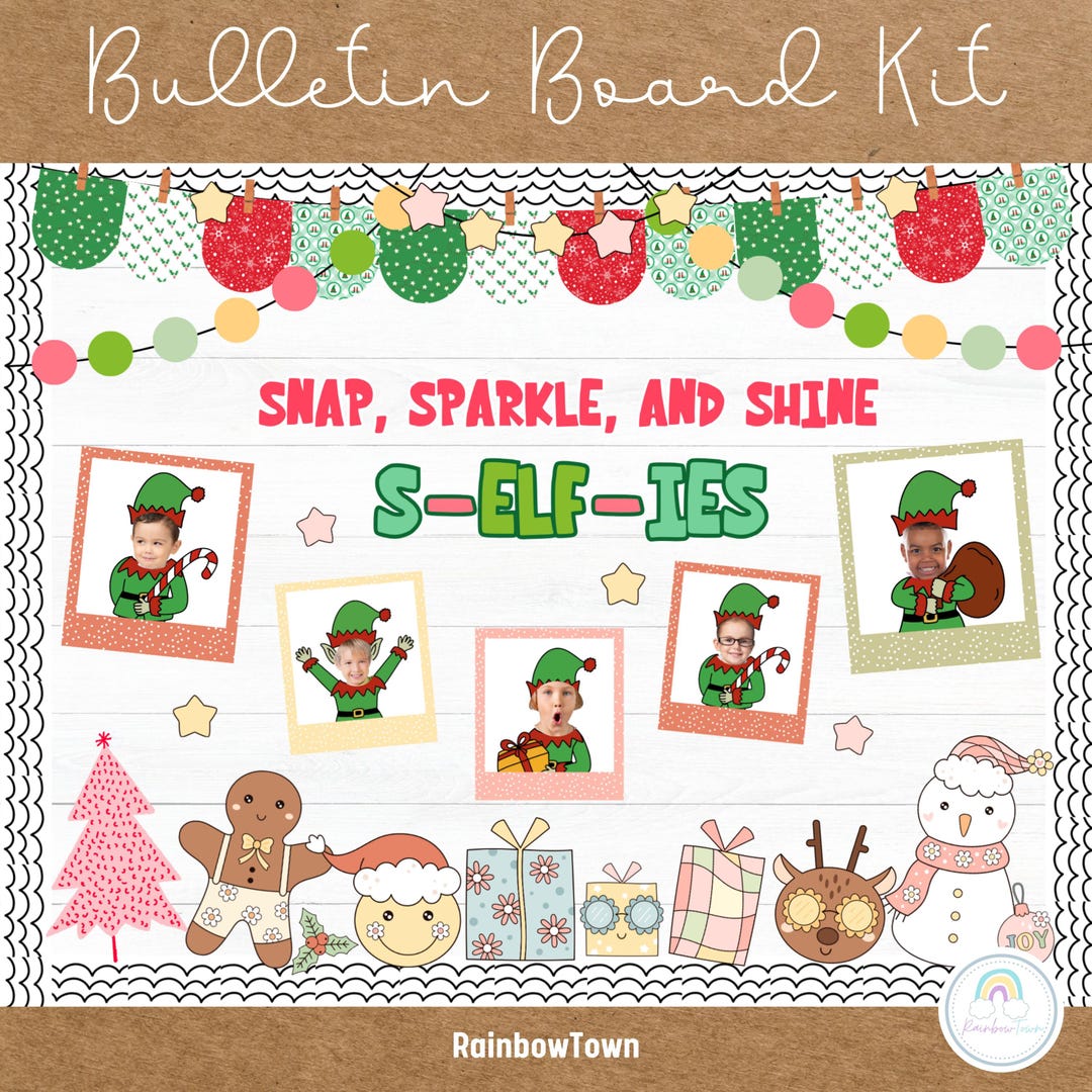 Christmas Bulletin Board Kit December Bulletin Board Holiday Classroom ...