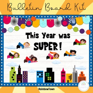 End of Year Bulletin Board Superhero Summer Classroom Decor Printable ...