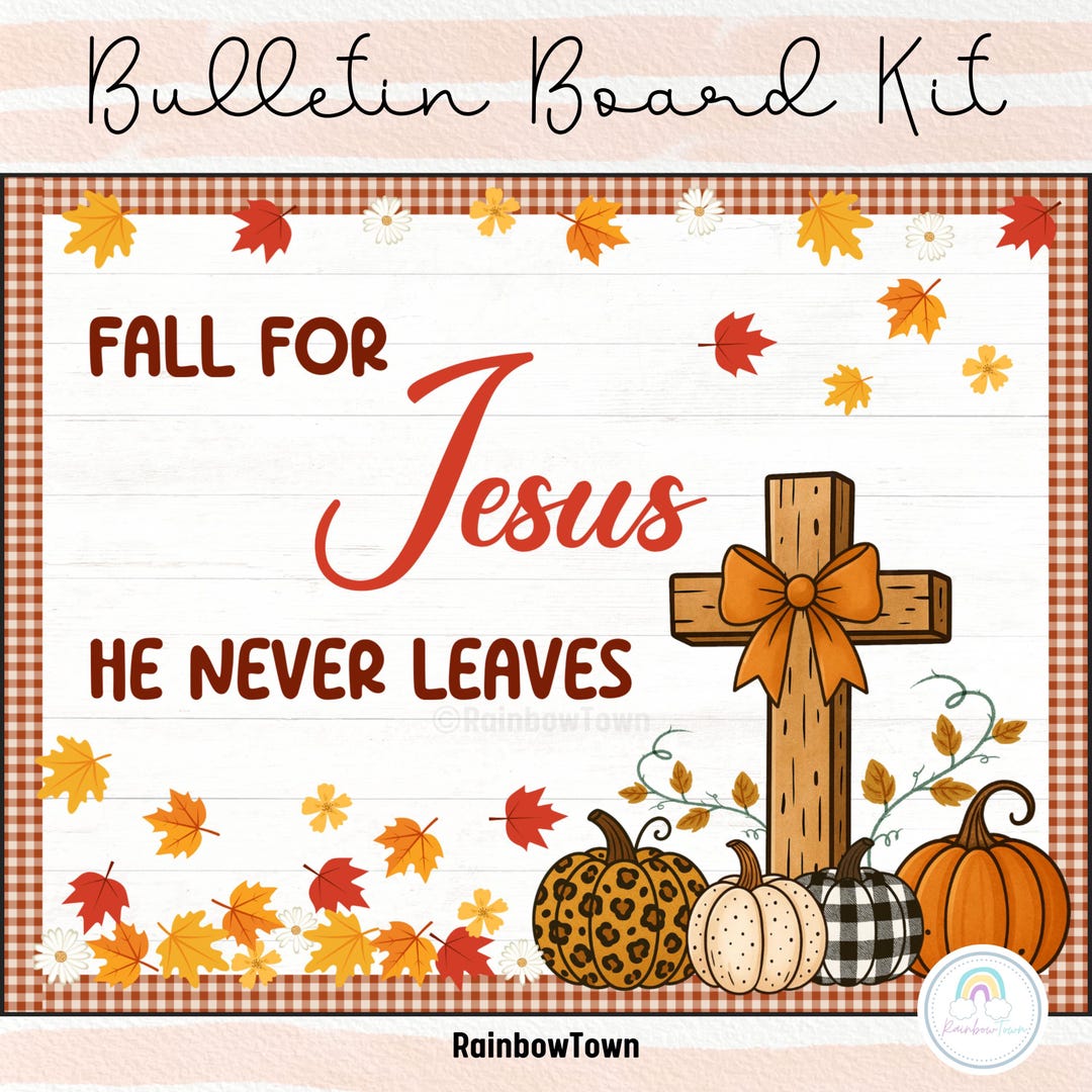 Fall for Jesus Bulletin Board Christian Classroom Decor Printable - Etsy