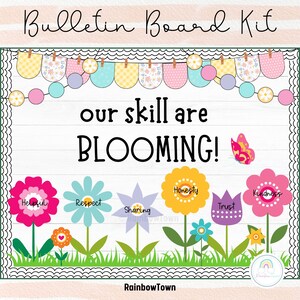 Spring Bulletin Board Kindness Flower Classroom Decor Printable - Etsy