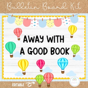 Hot Air Balloon Bulletin Board: Back to School Classroom Decor ...