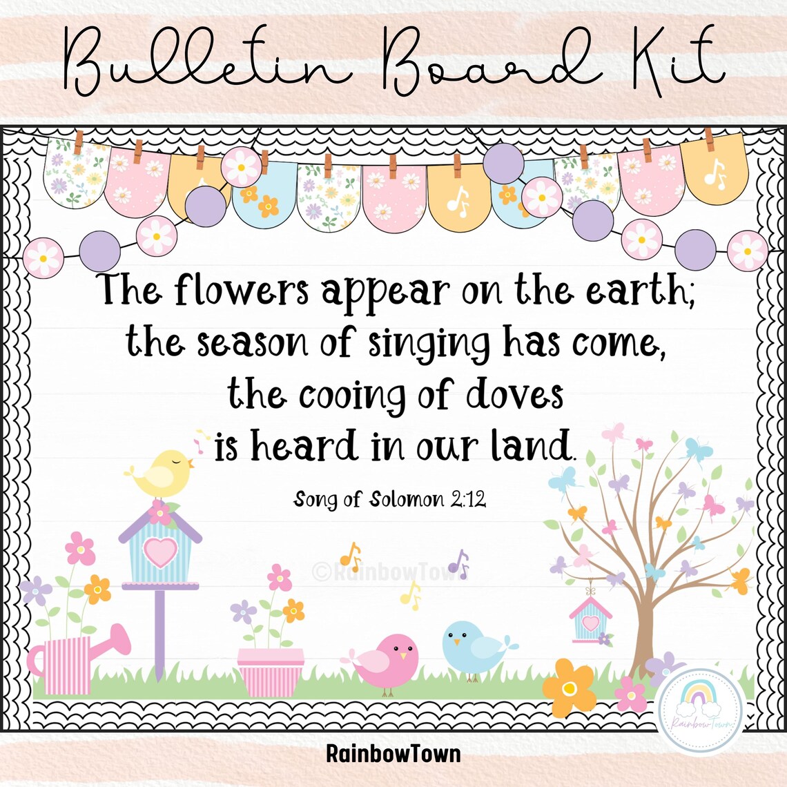 Spring Bulletin Board Kit Christian March Classroom Decor Printable - Etsy