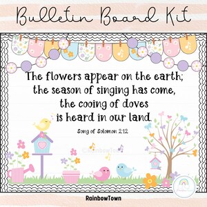 Spring Bulletin Board Door Decor Kit Christian March Classroom Decor ...