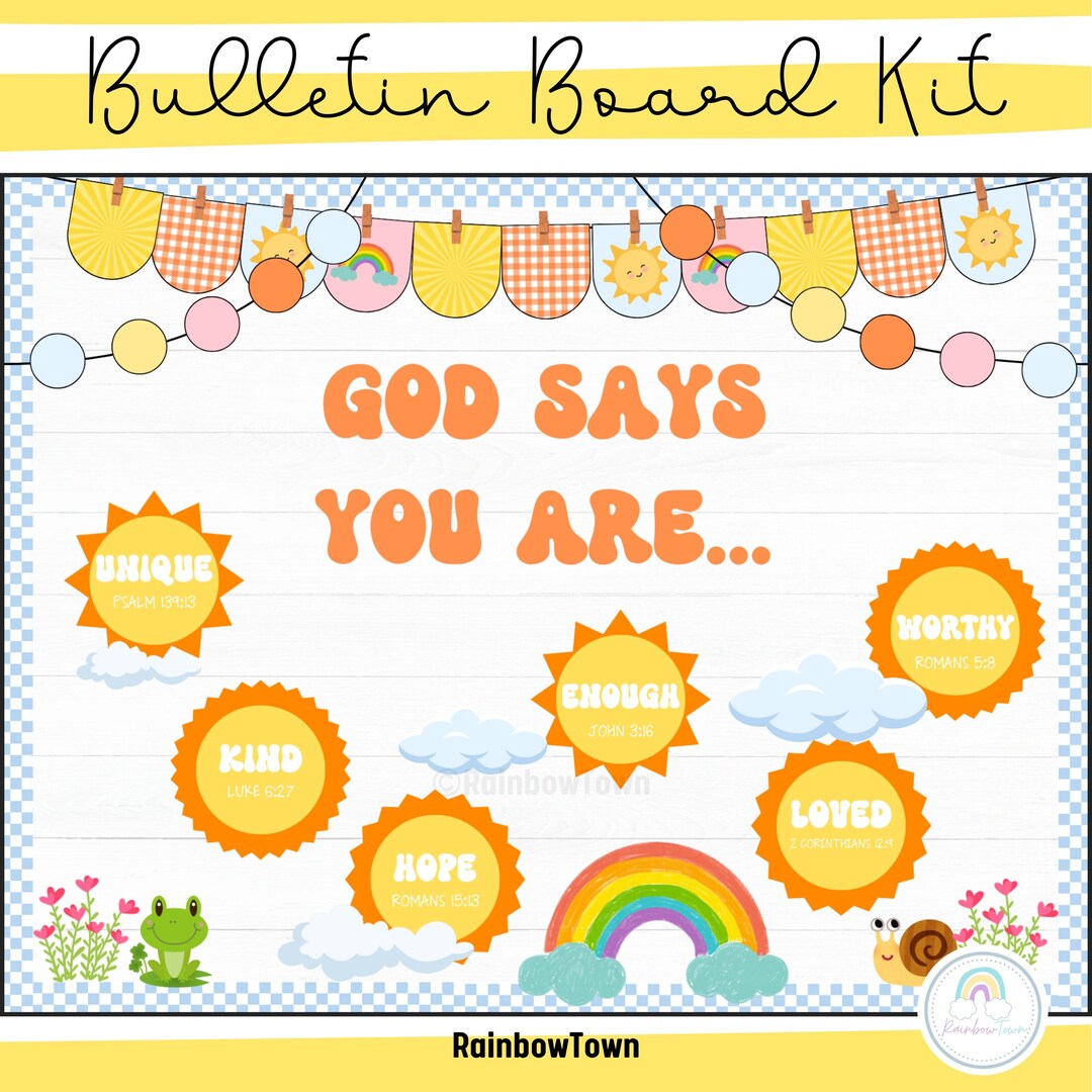 Summer Bulletin Board Christian Classroom Decor Printable - Etsy