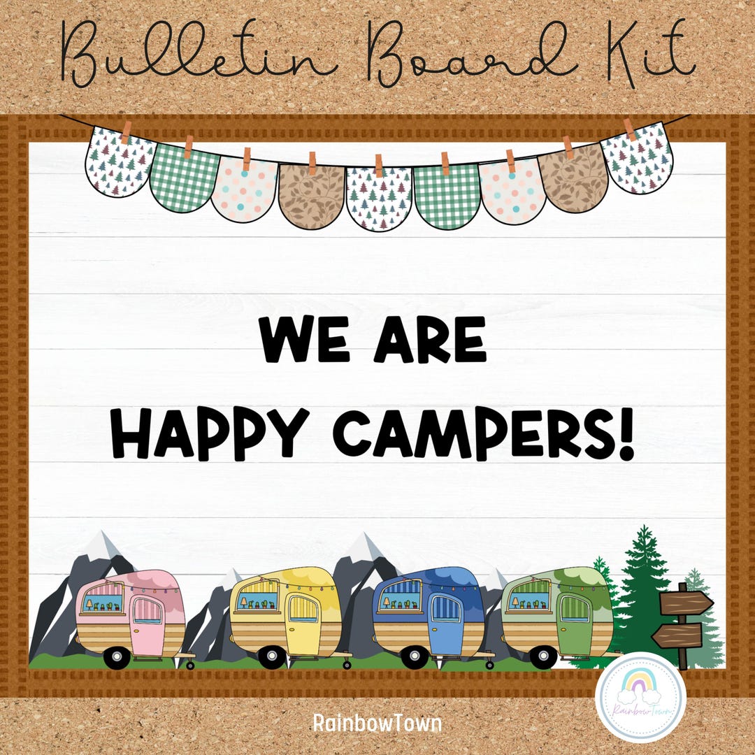 Happy Campers Back to School Bulletin Board Classroom Door Decor ...