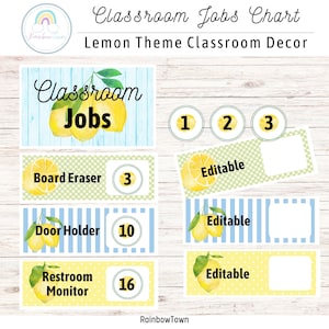 Lemon Classroom Decor Bundle: Modern Farmhouse Theme (printable) - Etsy