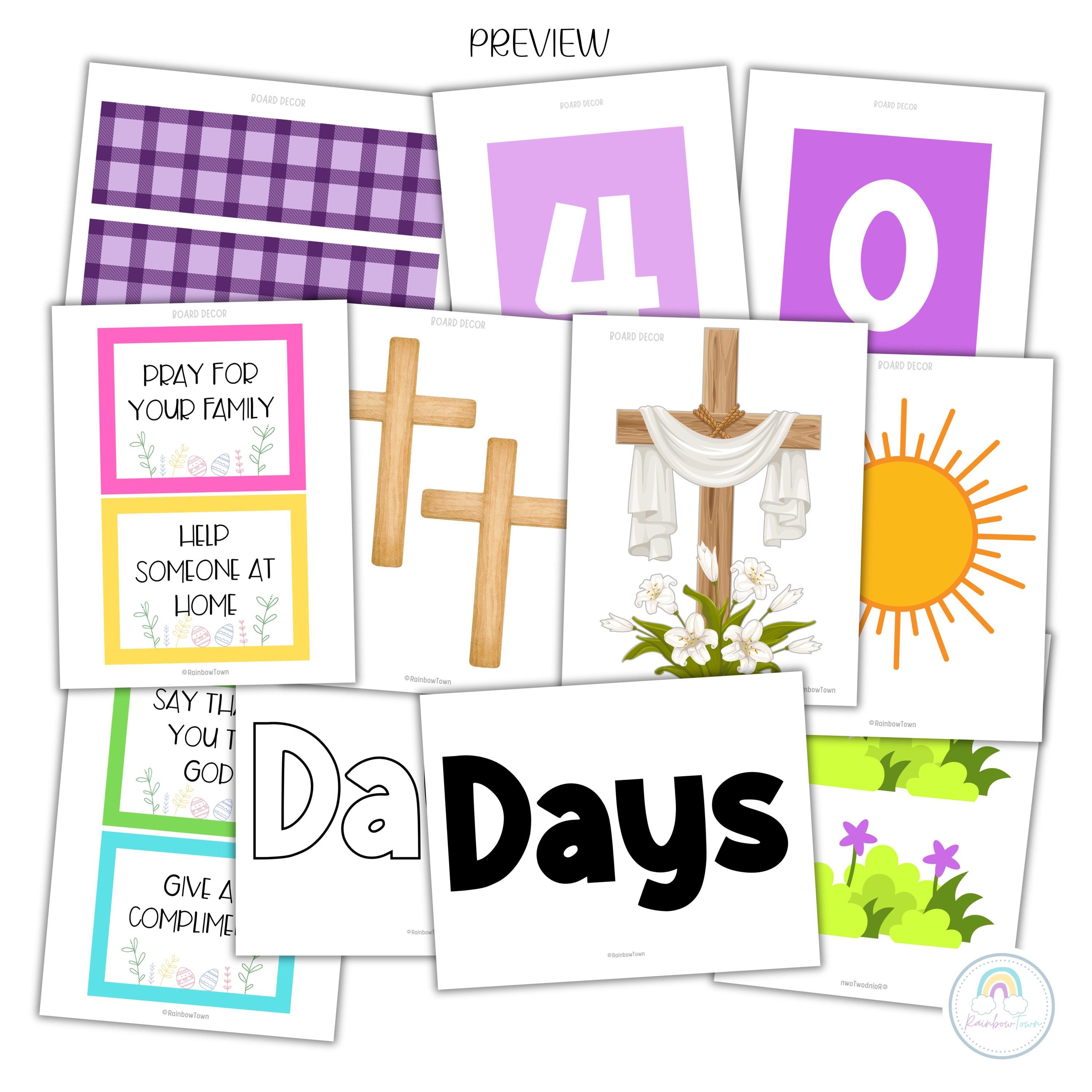 Easter Bulletin Board Kit Christian Religious Classroom Decorations ...