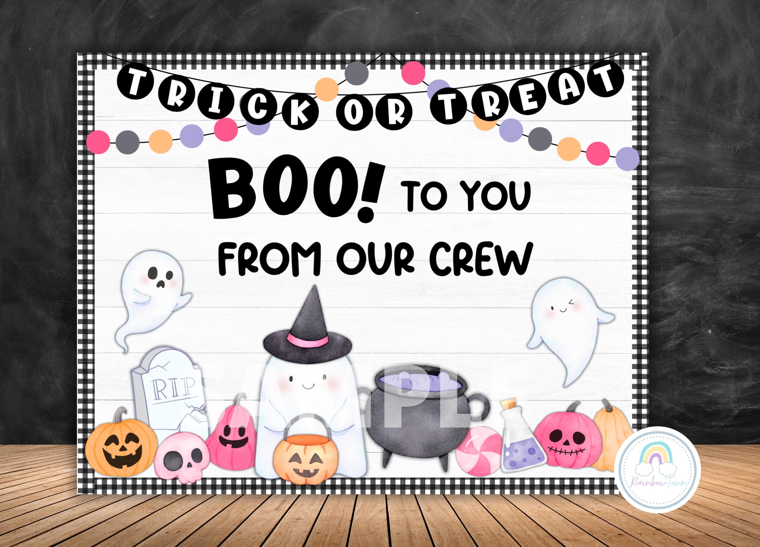 Pastel Halloween Bulletin Board Kit Ghost Classroom Decor Printable - Etsy