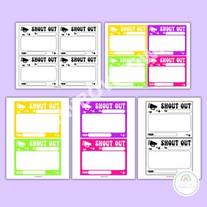 Shout Outs Bulletin Board for Staff or Student | Shout Outs Card ...