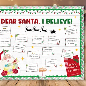 Christmas Bulletin Board | Christmas Positive Affirmations | Letters to ...