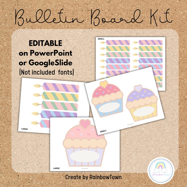 Cupcake Birthday Bulletin Board Kit: Groovy Classroom Decor Printable ...