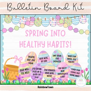 Easter Bulletin Board Healthy Habits Display School Nurse Classroom ...