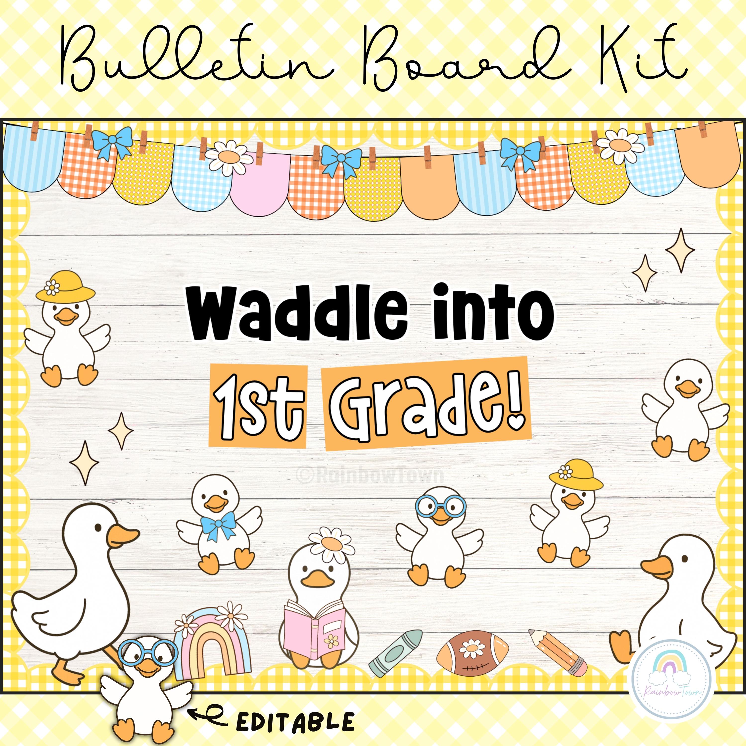 Back to School Bulletin Board Duck & Goose Classroom Decor Editable - Etsy