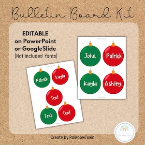 Christmas Countdown Bulletin Board Kit Winter Door Decor Reindeer Theme ...