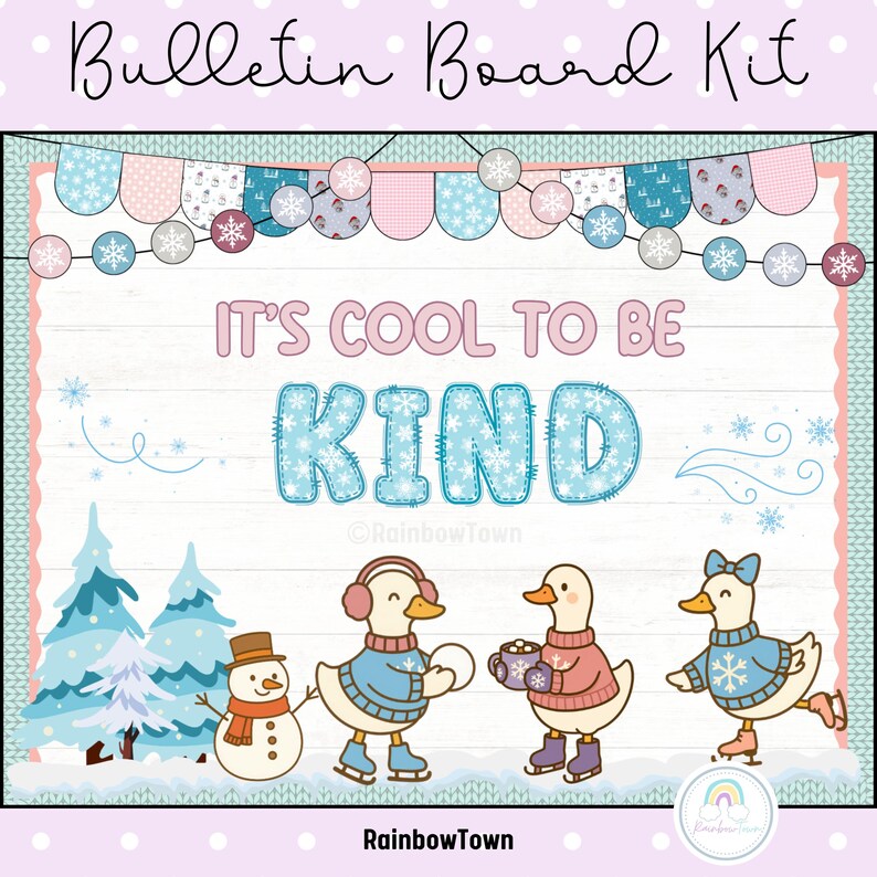 Winter Bulletin Board Kit Goose Classroom Decorations Printable - Etsy