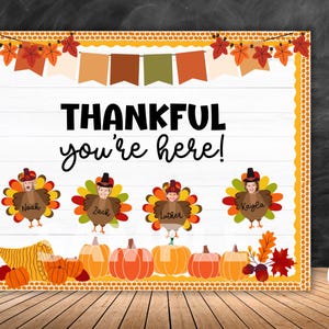 Thanksgiving Bulletin Board Kit, Turkey Student Photos Editable, Fall ...