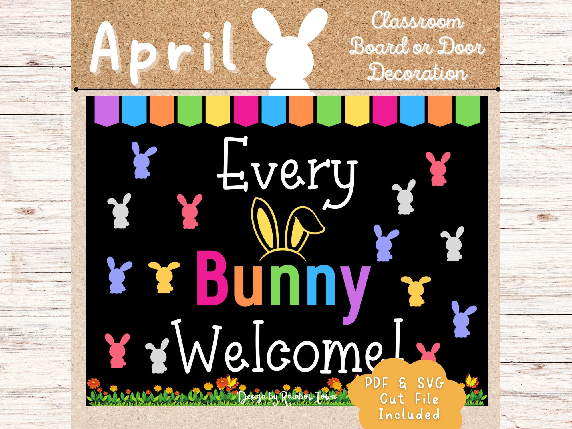 Every Bunny Welcome Easter Spring Bulletin Board Classroom - Etsy