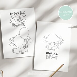 Baby's First ABC Book Baby Shower Alphabet Book Baby Shower Coloring ...
