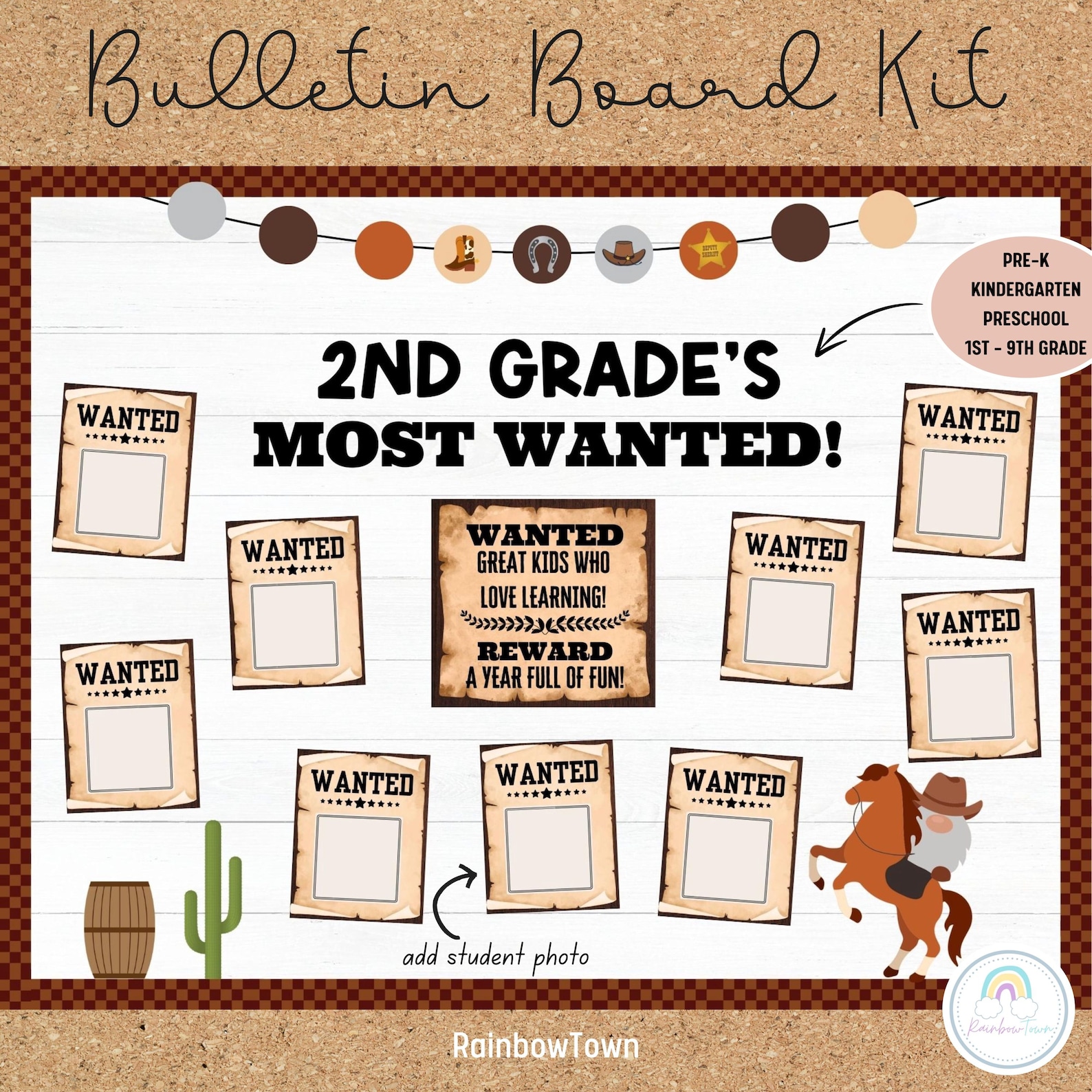Wanted Posters Back to School Bulletin Board Cowboy Classroom Decor ...