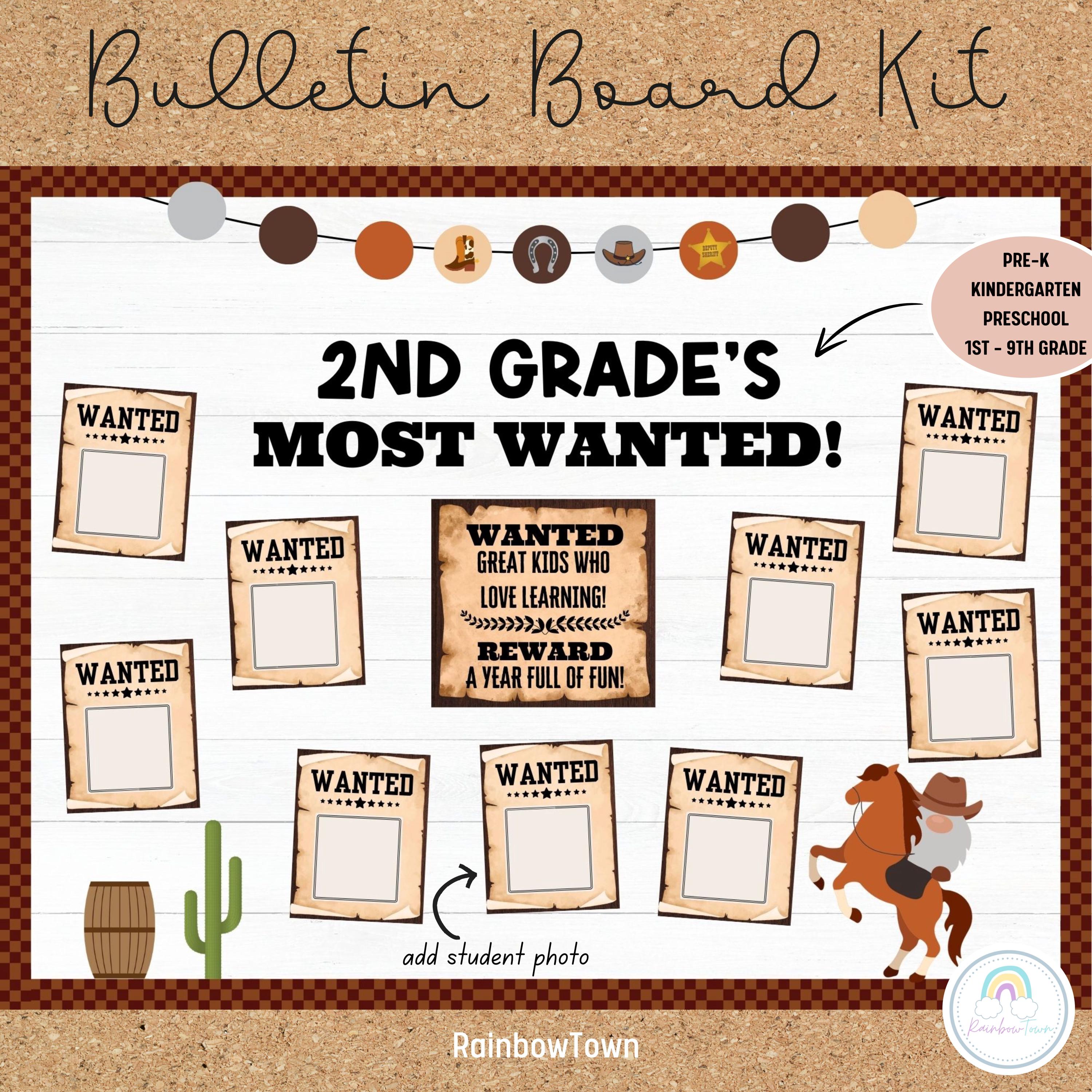 Wanted Posters Back to School Bulletin Board Cowboy Classroom Decor ...