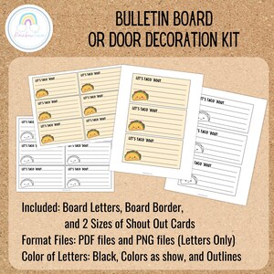Taco Student Shout Out Bulletin Board Kit (printable PDF) - Etsy