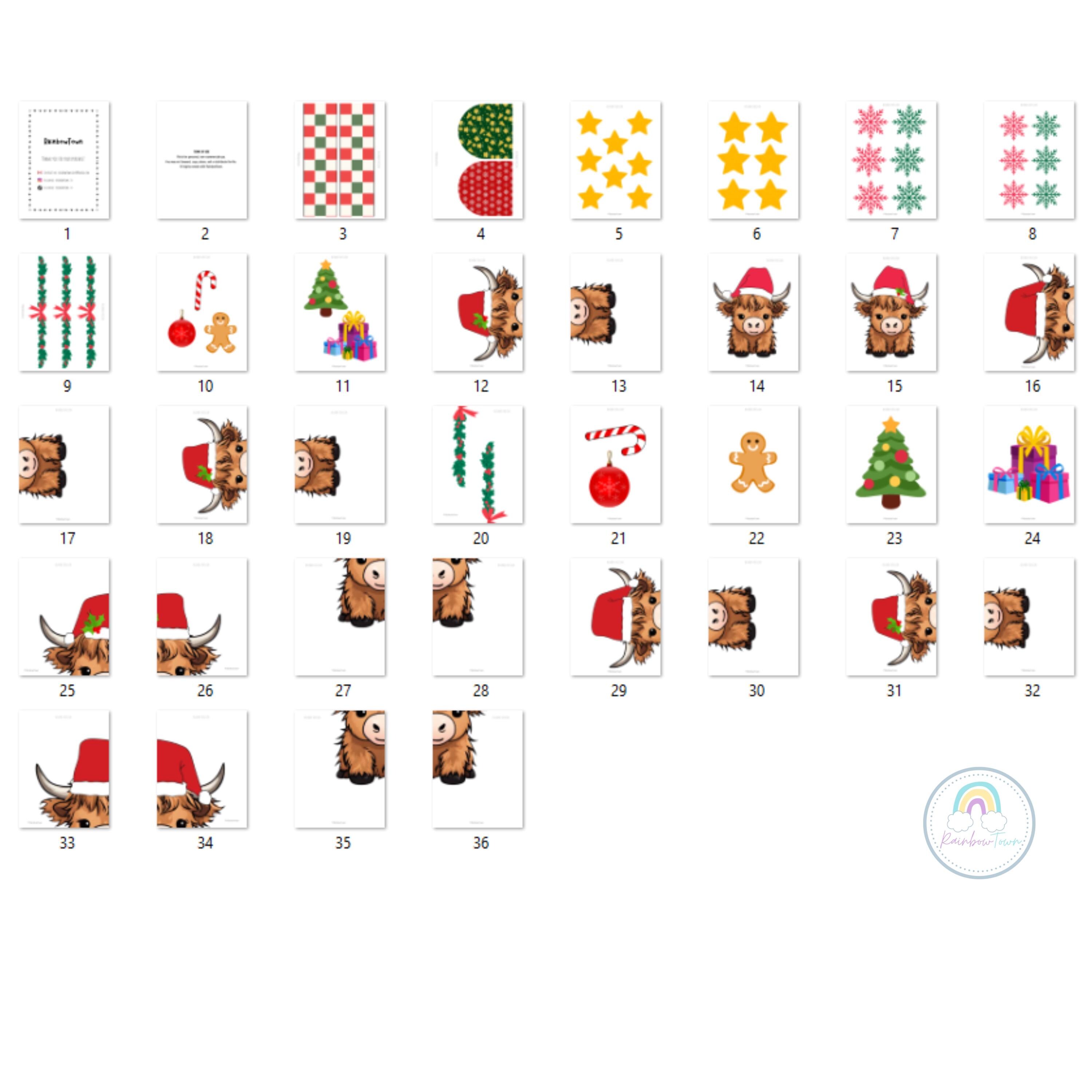 Highland Cow Christmas Bulletin Board Kit | Winter Holiday Classroom ...