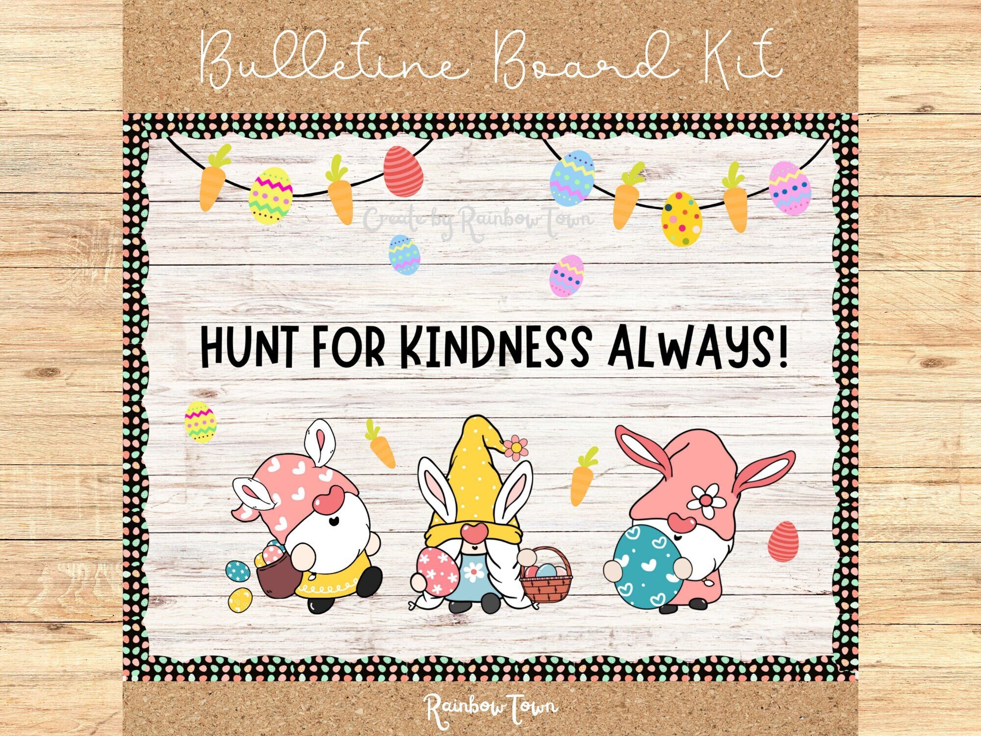 Hunt for Kindness Always Easter Gnome Bulletin Board Kit - Etsy