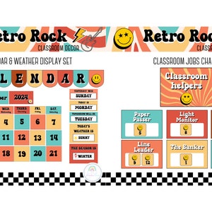 Retro Groovy Classroom Decor Bundle Printable & Editable - Etsy